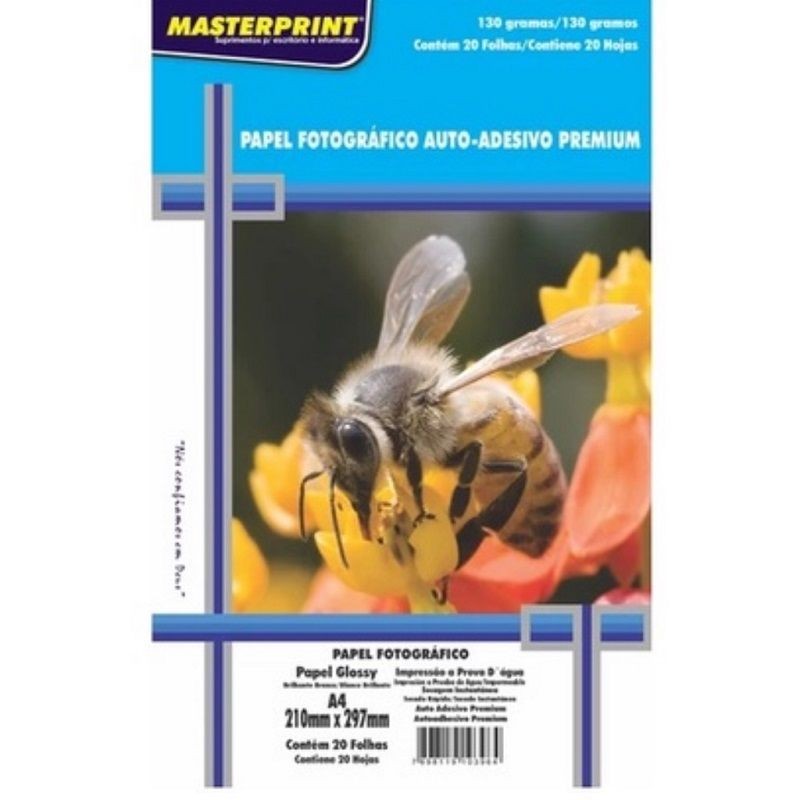 Papel Masterprint Foto Auto Adesivo 130G A4 20Fls Der 4 – Up Link ...